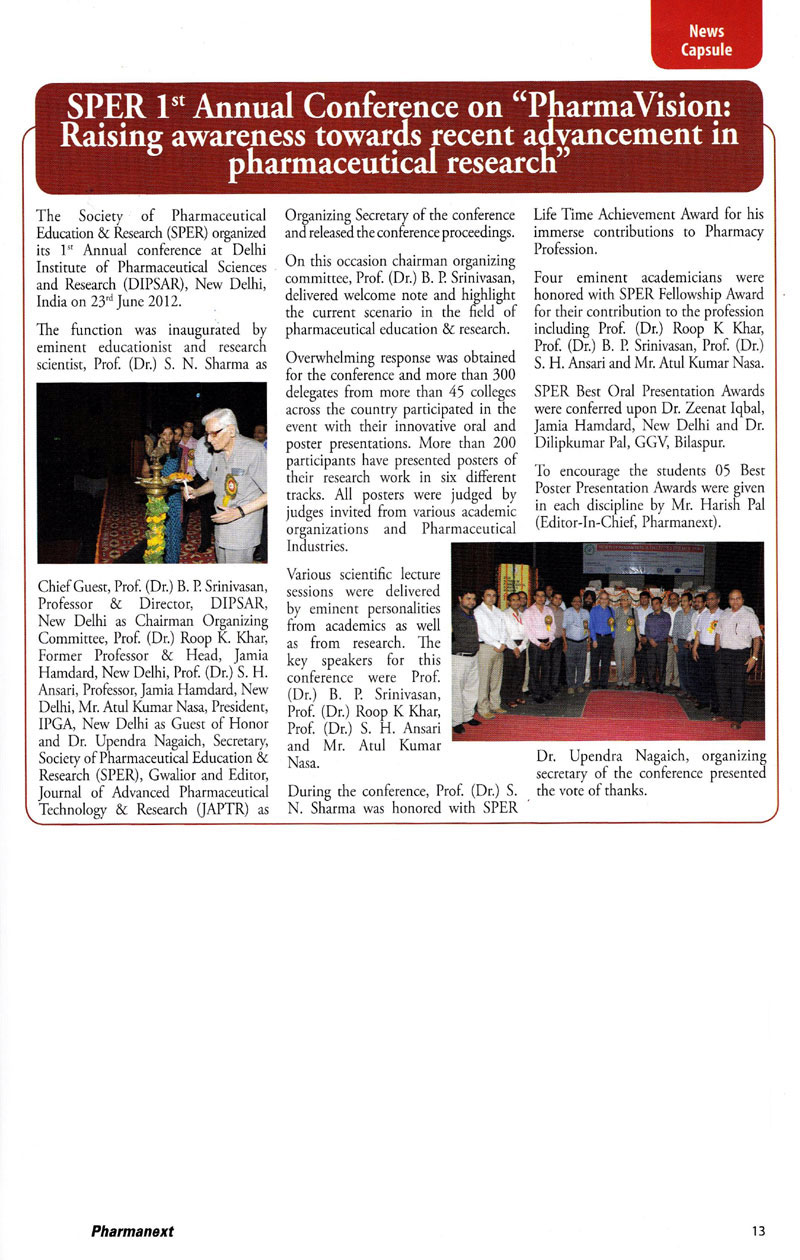 Society of Pharmaceutical Education & Research